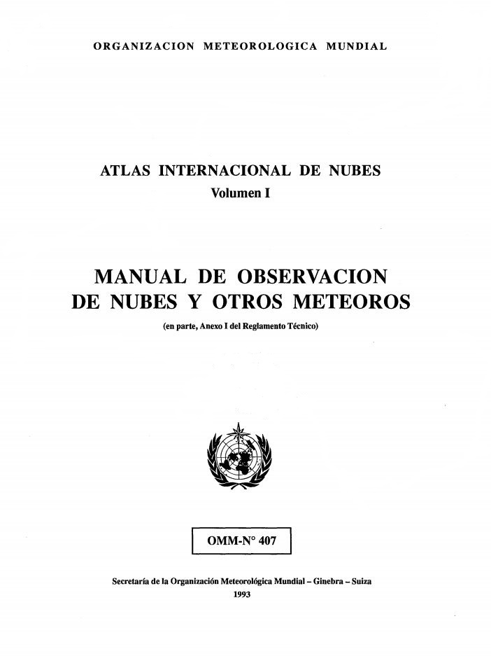 Atlas Internacional de Nubes. Volumen I (texto)